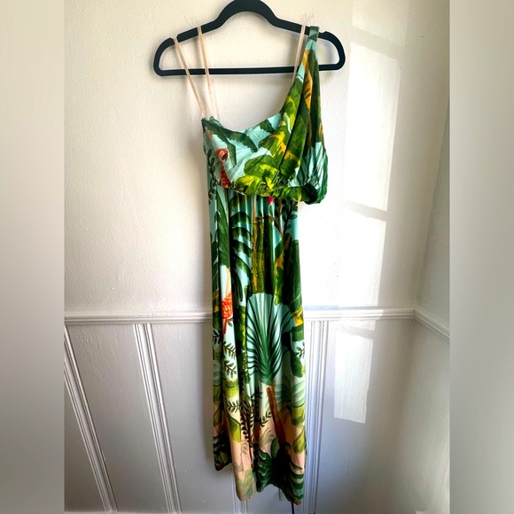 FARM Rio | Pants & Jumpsuits | Farm Rio Tropical Print Flowy Wide Leg ...